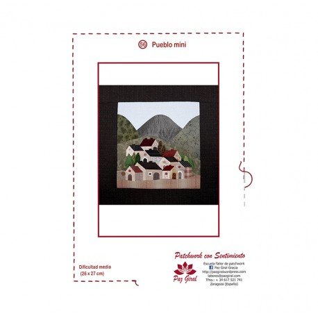 Tapiz Mini Pueblo con telas